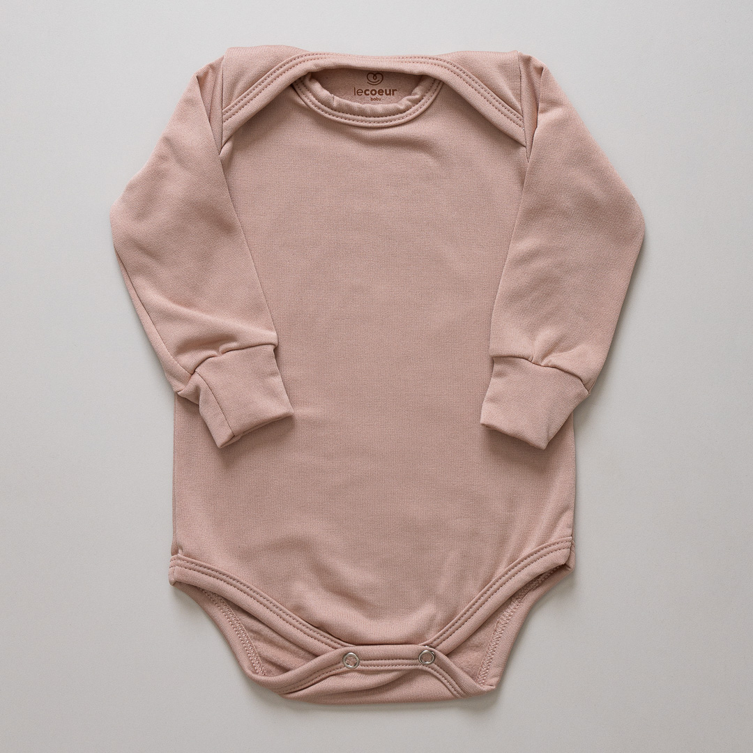 Body Bebê Manga Longa Unissex Térmico Café Com Leite - Le Coeur Baby
